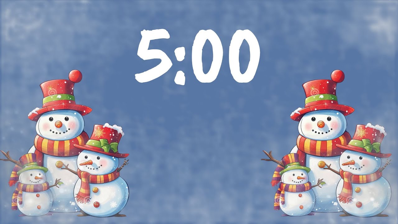 5 Minute Snowman Timer | Snowy Timer | Snowmen - YouTube