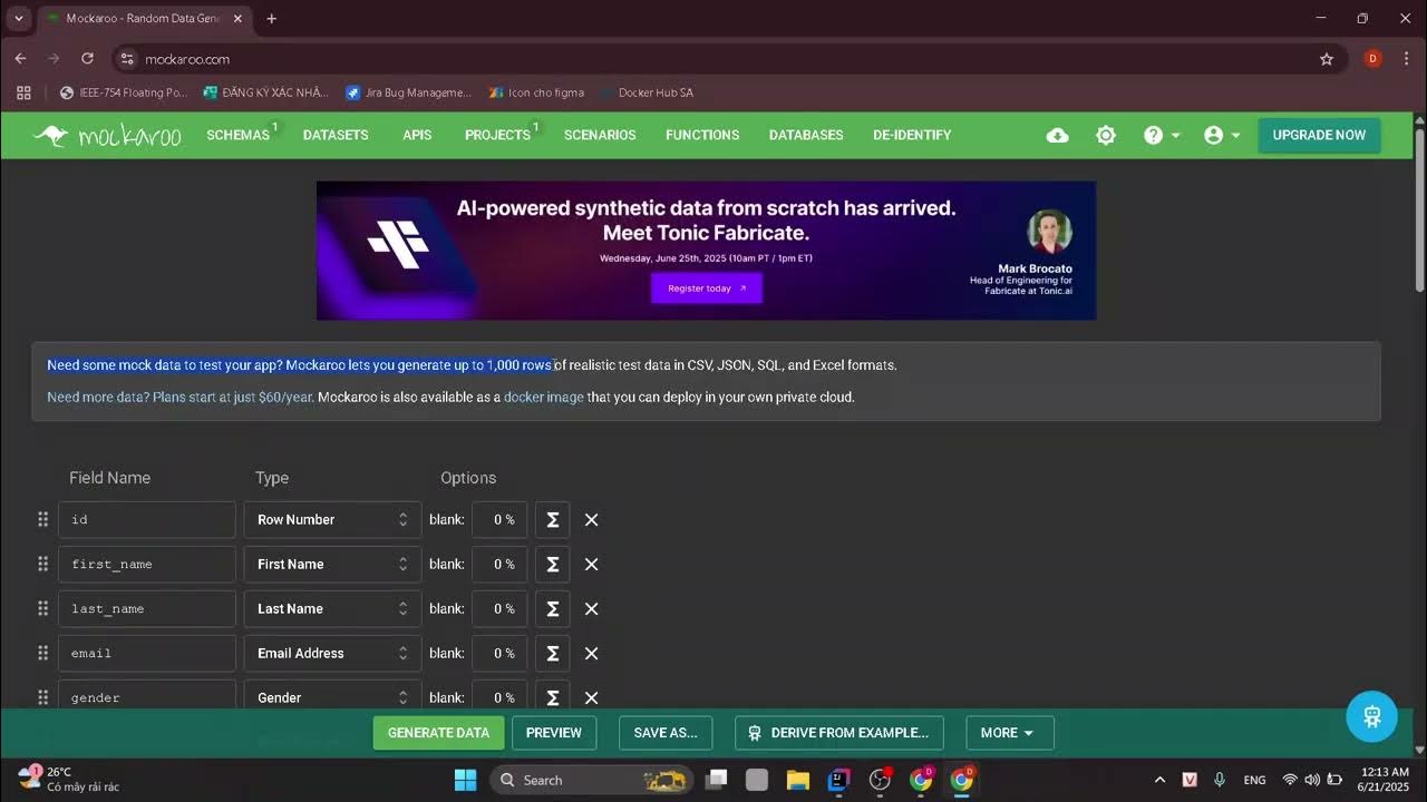 Demo Data Generation using Mockaroo - YouTube