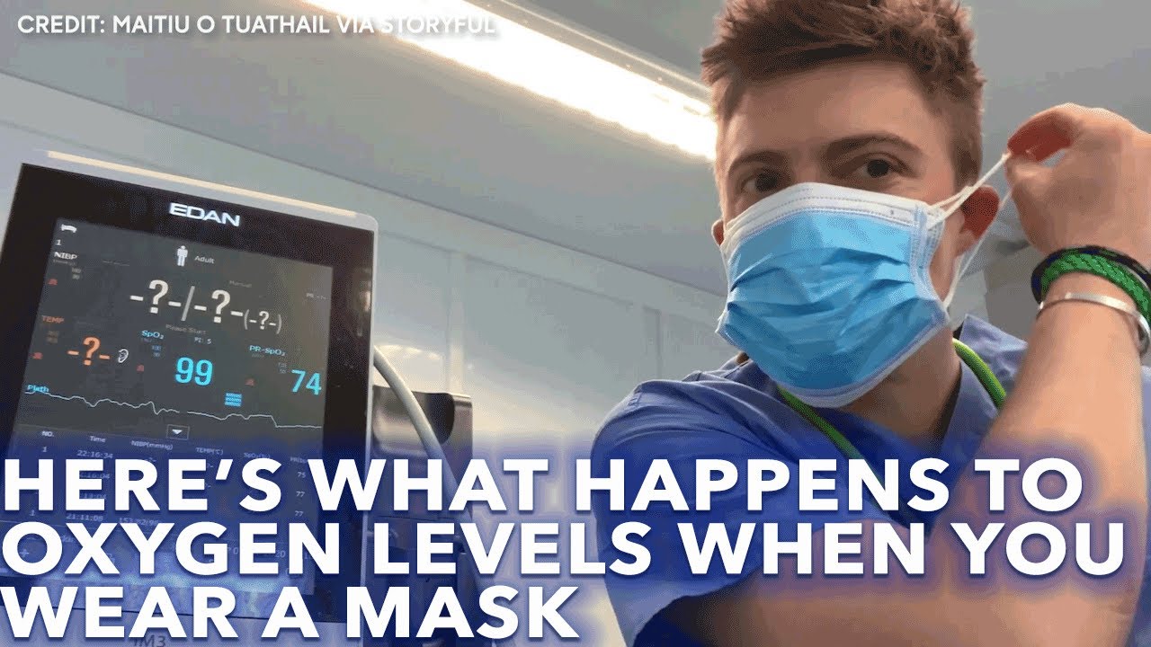 Here's what happens to oxygen levels when you wear a mask - YouTube