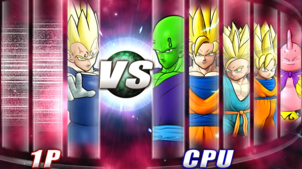 Raging Blast 2 // Majin Vegeta 1v5 against Very Hard Enhanced CPUs - YouTube