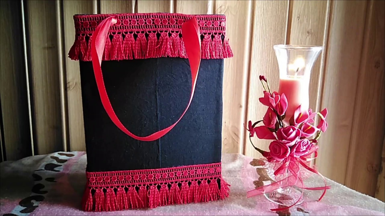 SIMPLE AND EASY BAG | BAG USING EMPTY BOX | HOW TO MAKE A BAG - YouTube