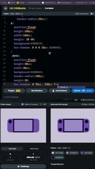 CSS Battle - Daily Target 7th April 2024 solution | CSS Challenge | VenomCode - YouTube