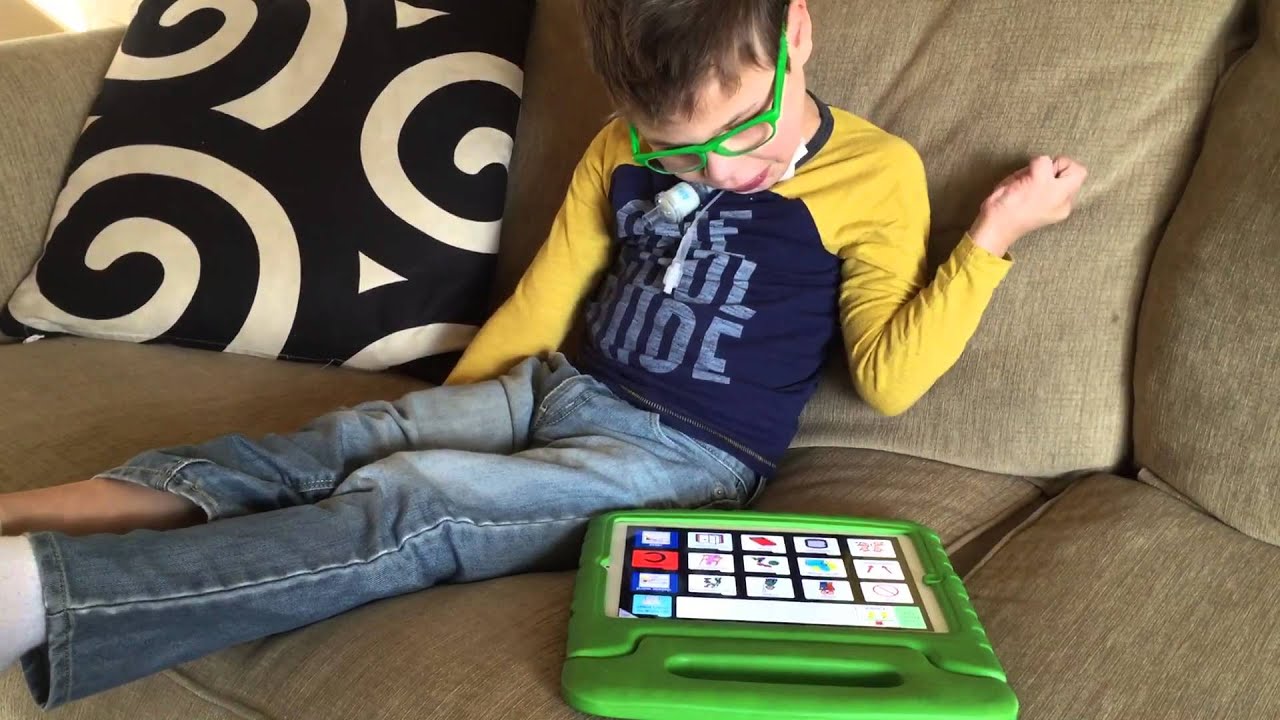 Jayden using PODD for iPad -- direct access - YouTube