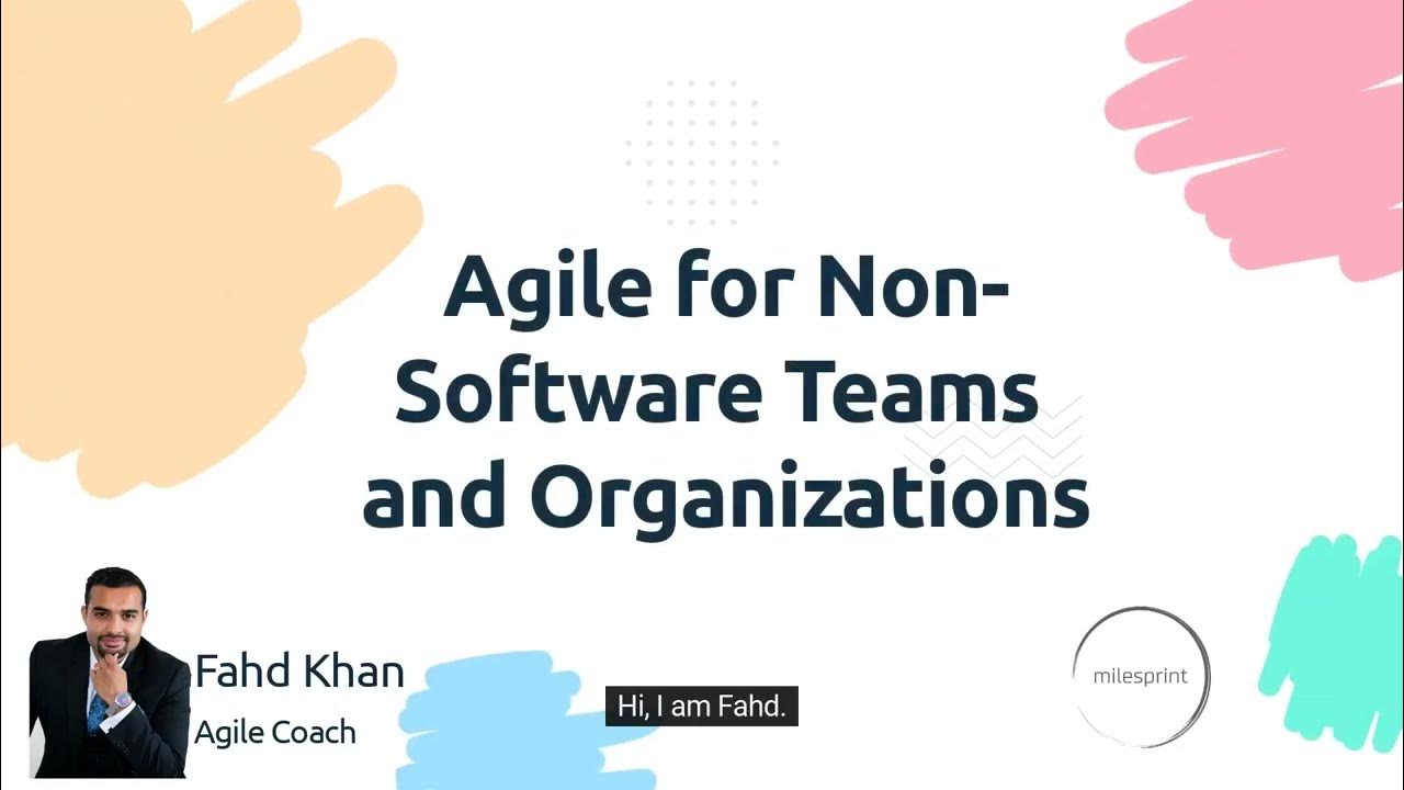 Agile for Non Software Teams - A Principles based approach - YouTube