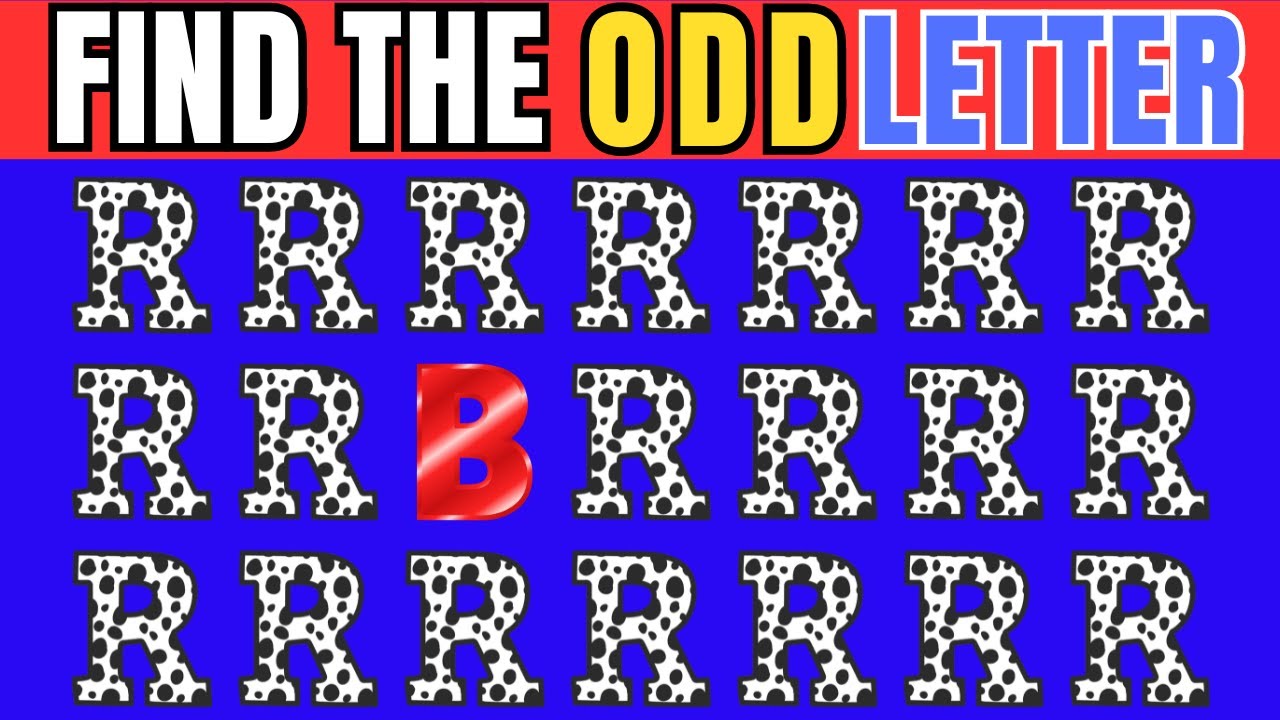 Find The Odd Letter and Number Out | Find The Odd One Out #47 - YouTube