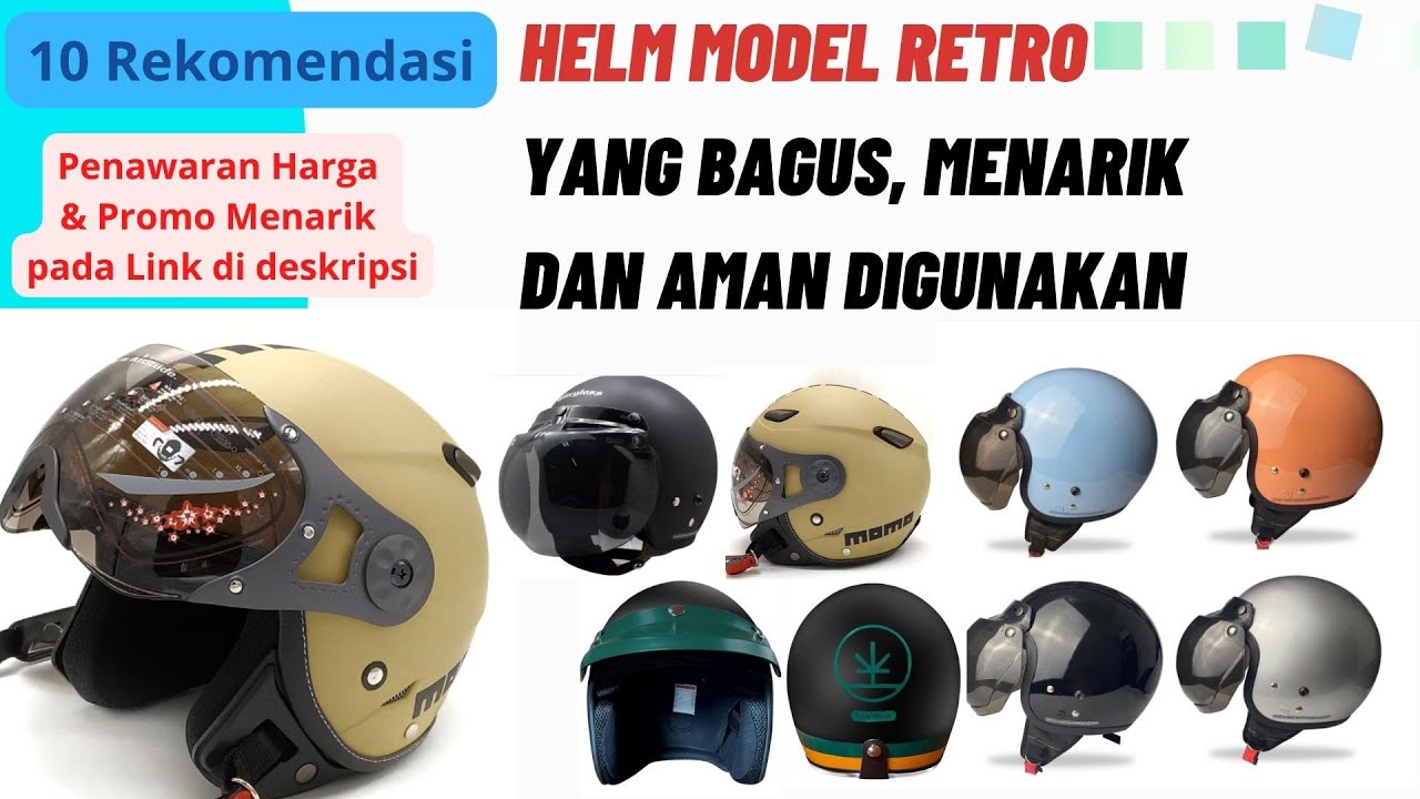 10 Rekomendasi Helm Model Retro Yang Bagus & Keren - YouTube