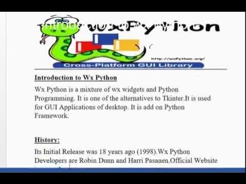 wxPython tutorial 1: Introduction to wxPython - YouTube