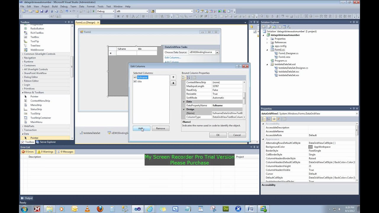 Serial Number In Datagridview Vb Net Remove Zapeasysite
