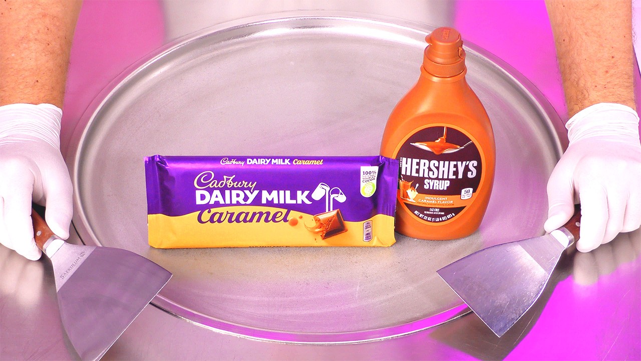 ASMR - Cadbury Dairy Milk Caramel Chocolate Bar and Hersheys Caramel ...