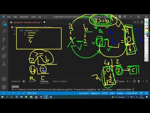 funciones en python resto y cociente mediante restas sucesivas devolver ...