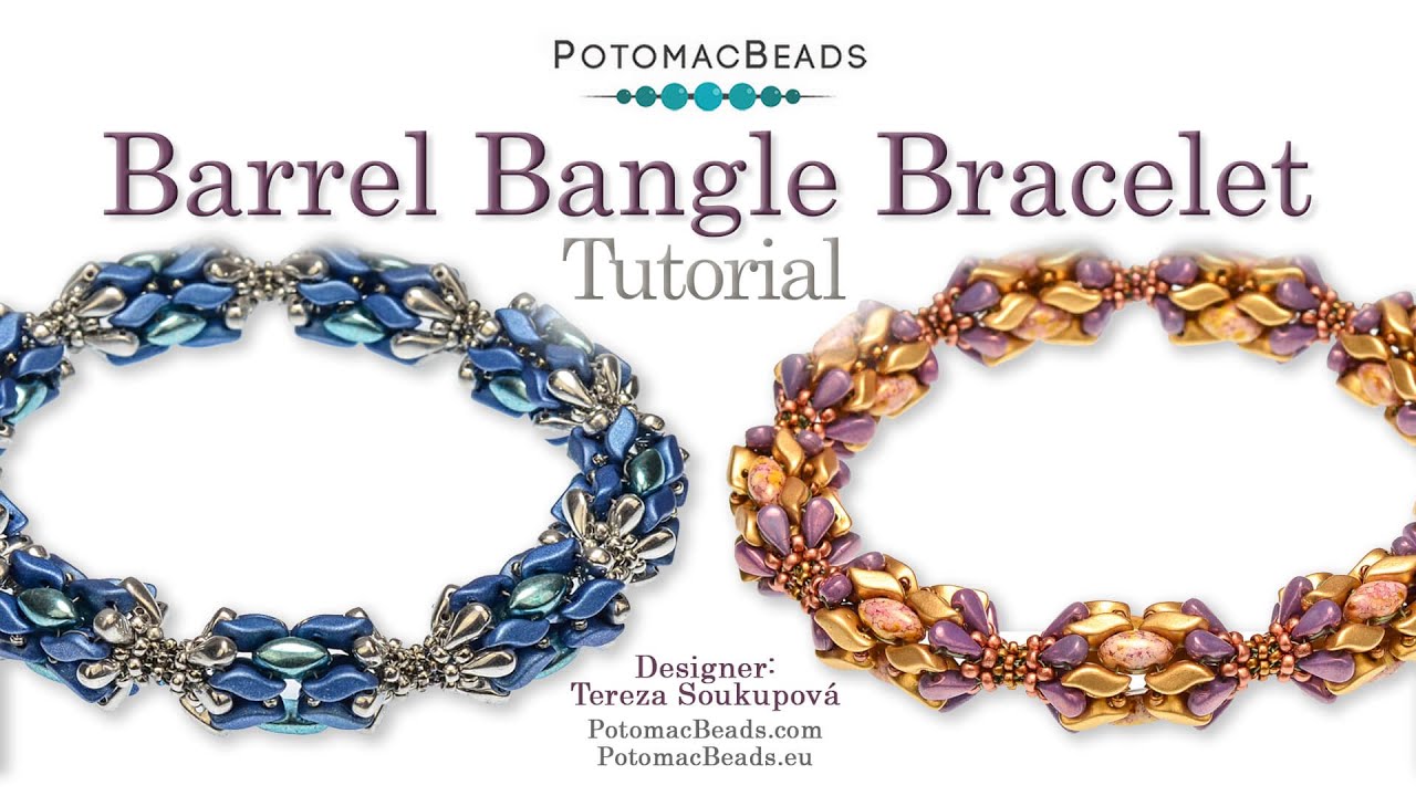 Barrel Bangle Tutorial- DIY Jewelry making Tutorial by PotomacBeads - YouTube