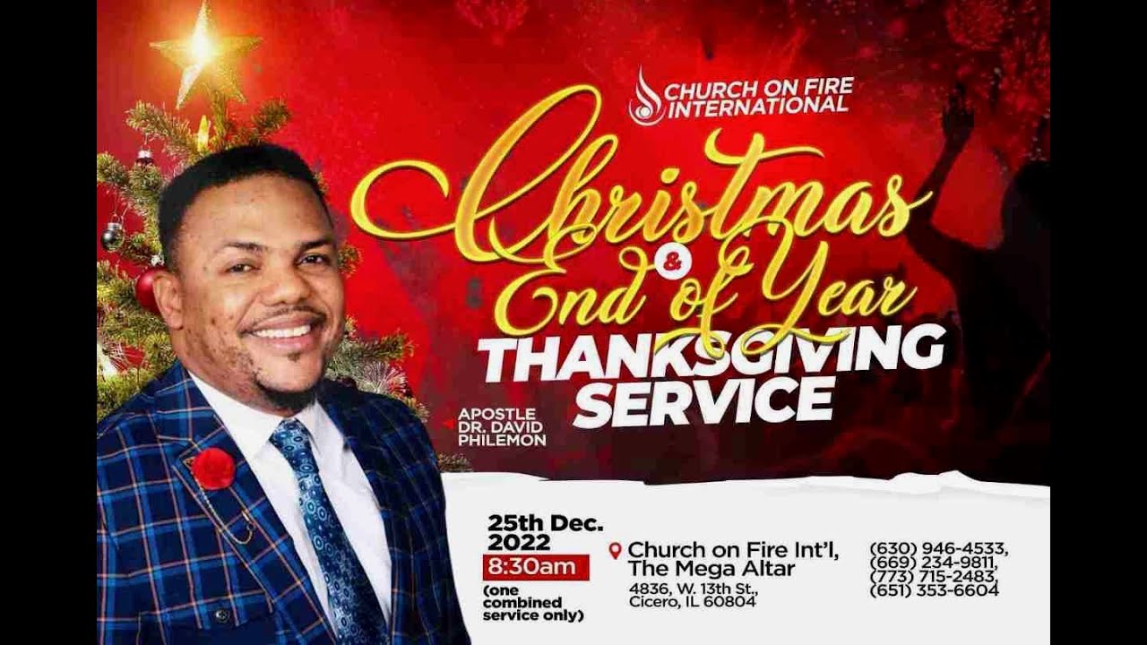 Christmas End of the Year Thanksgiving Combined Service | December 25th ...
