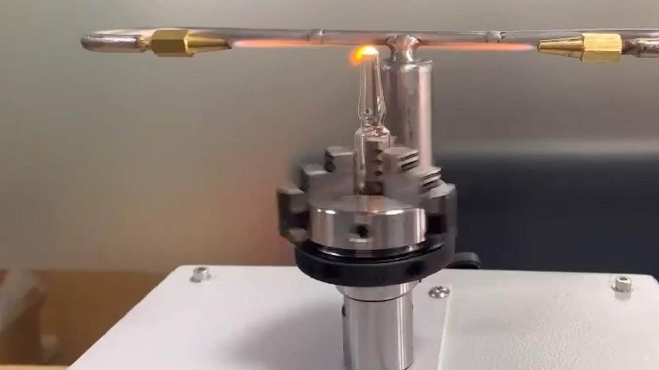 Ptxson oxyhydrogen flame ampoule sealing machine -three ampule pull ...