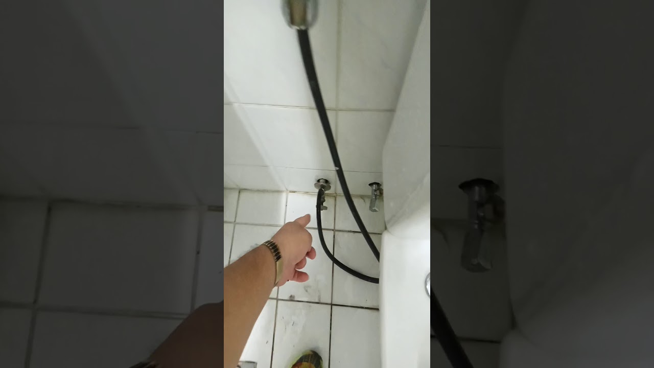 Ablution hose for clearing your dirt - YouTube