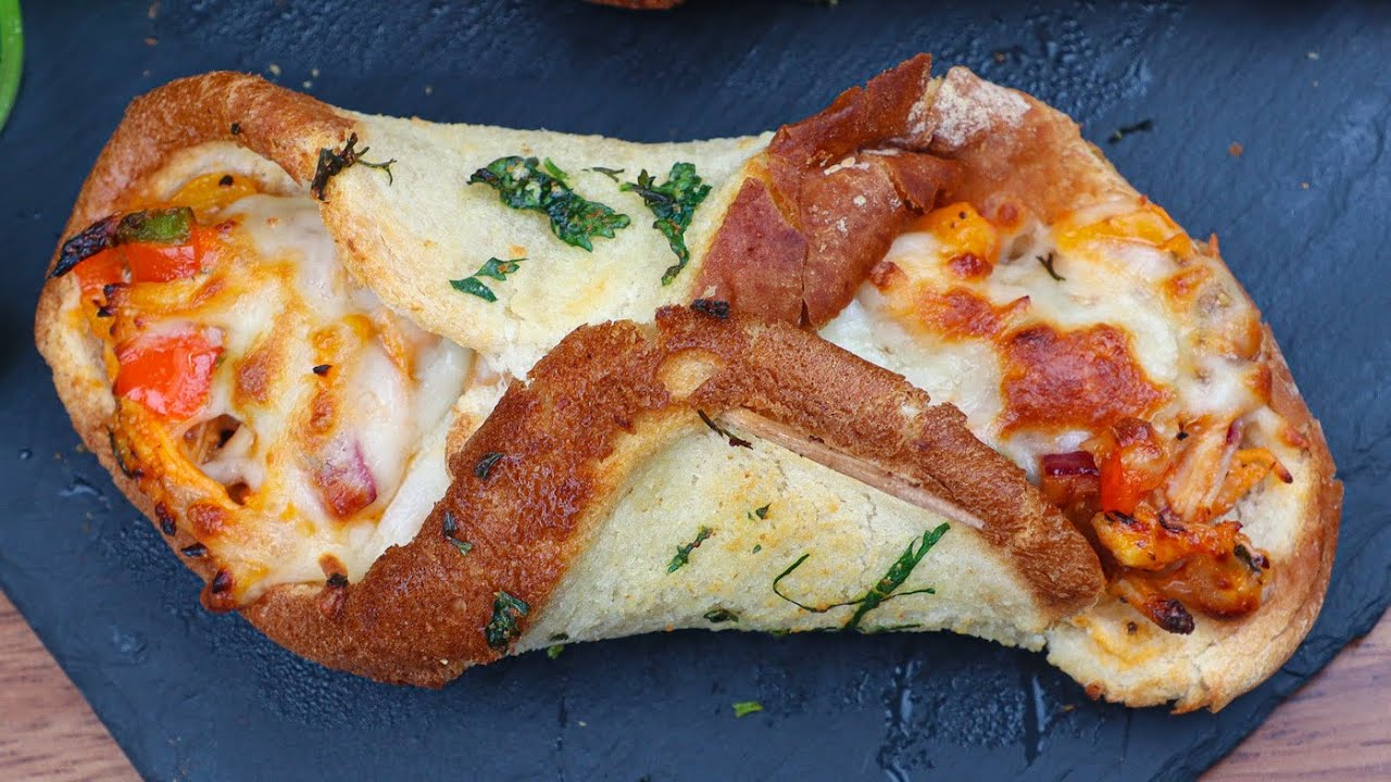 Unique Instant Bread Snacks For Pizza Lovers, Bread Parcels/ Chicken ...