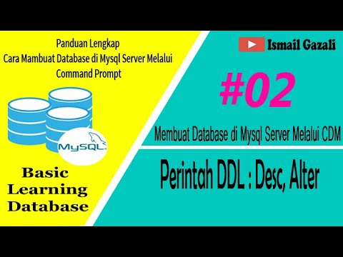 Membuat Database di Mysql Server Melalui CMD | Perintah Desc, Alter | #Part2 - YouTube