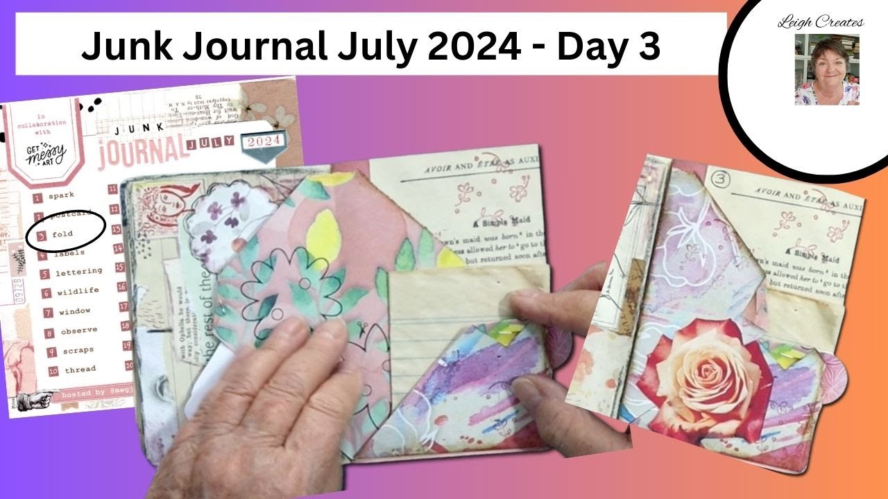 JUNK JOURNAL JULY 2024 - DAY 3 - FOLD - YouTube