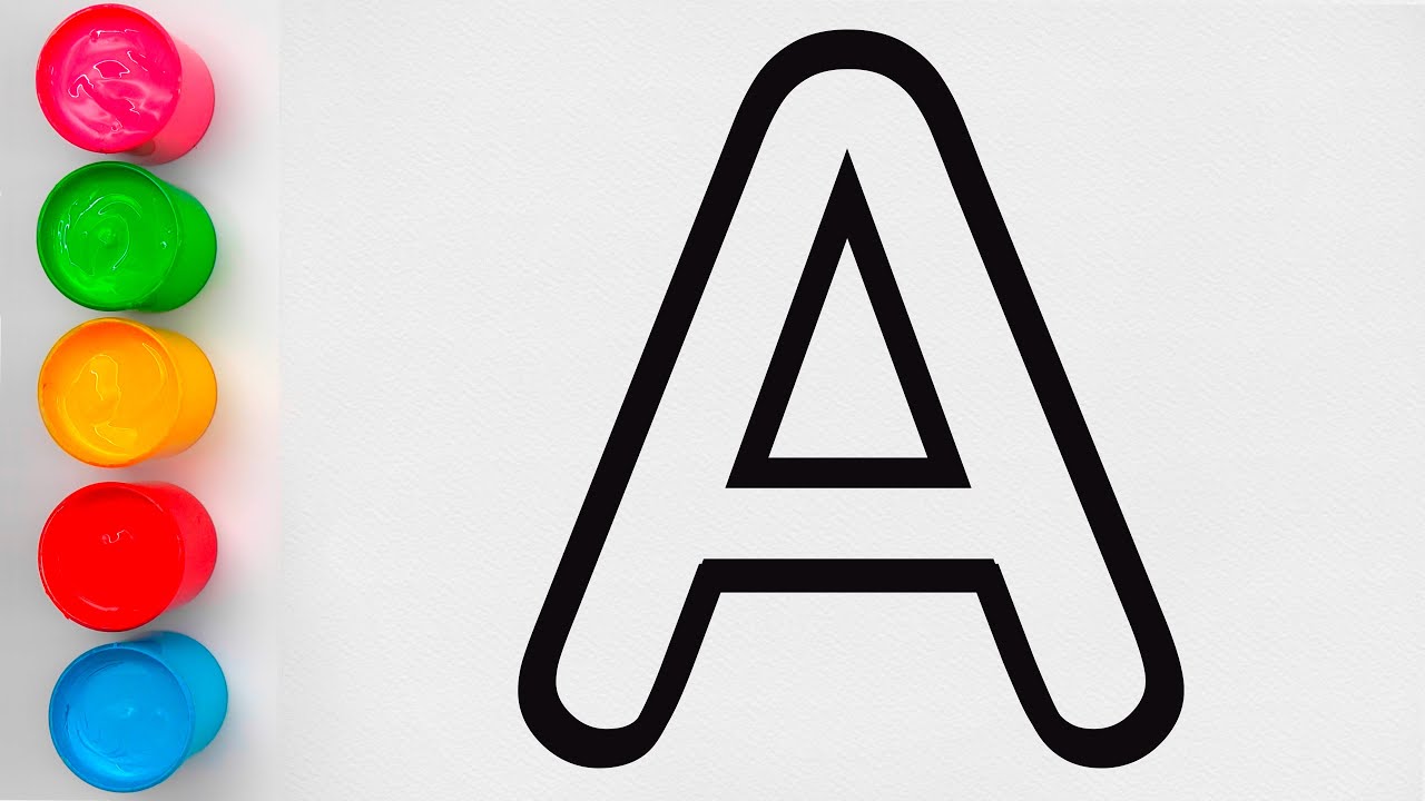 English Alphabet Drawing and coloring for Kids, Toddlers | ABC song ...