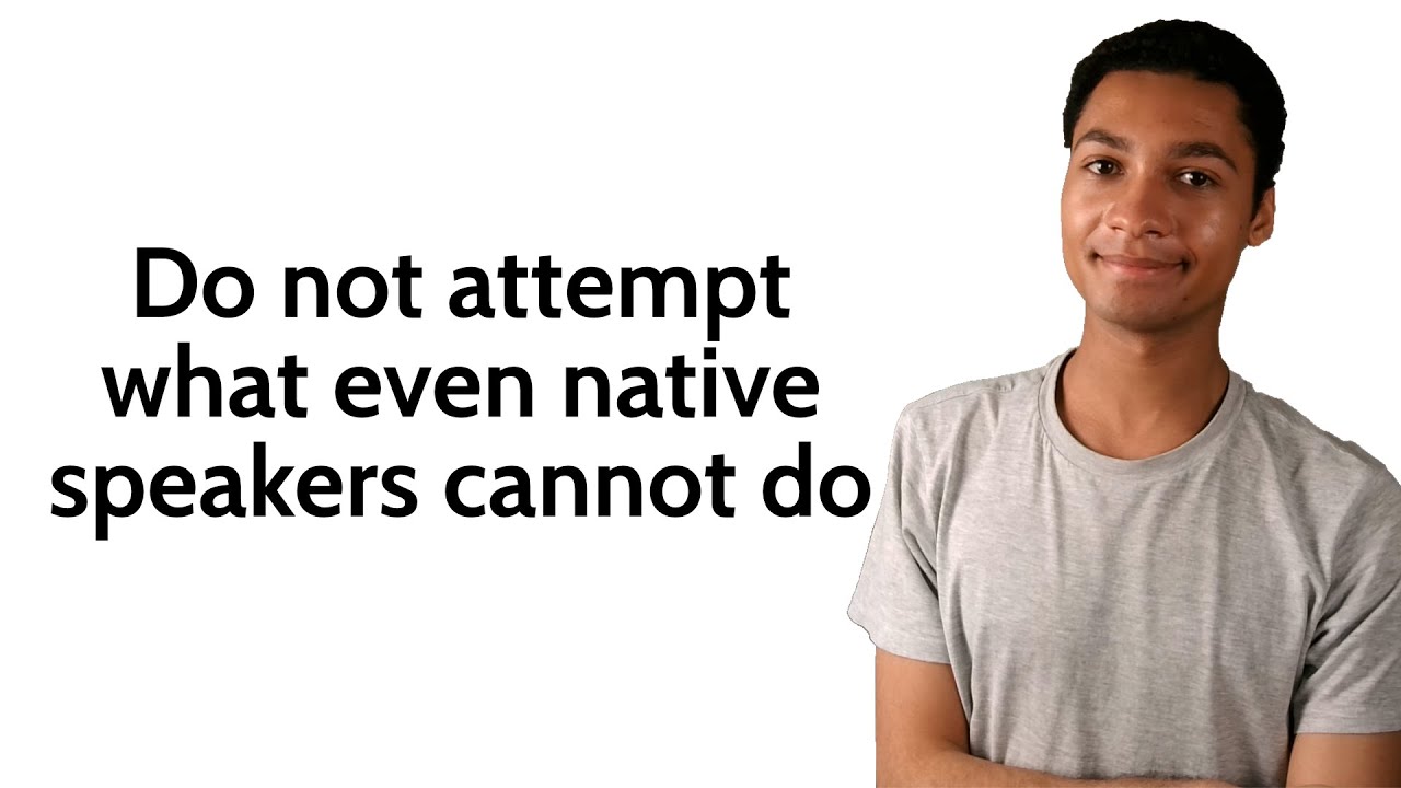 Oh so you're a native speaker? Then define this word. - YouTube
