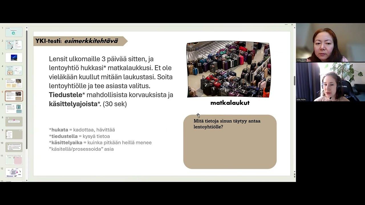 YKI B1 B2 puhuminen harjoituksia- Ongelmatilanteet|YKI-testi ...