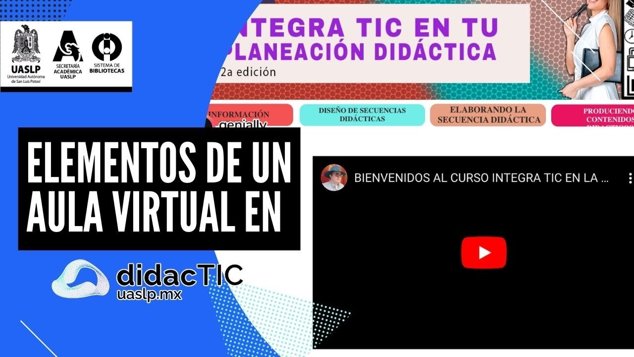 Elementos en un aula virtual en didacTIC - YouTube