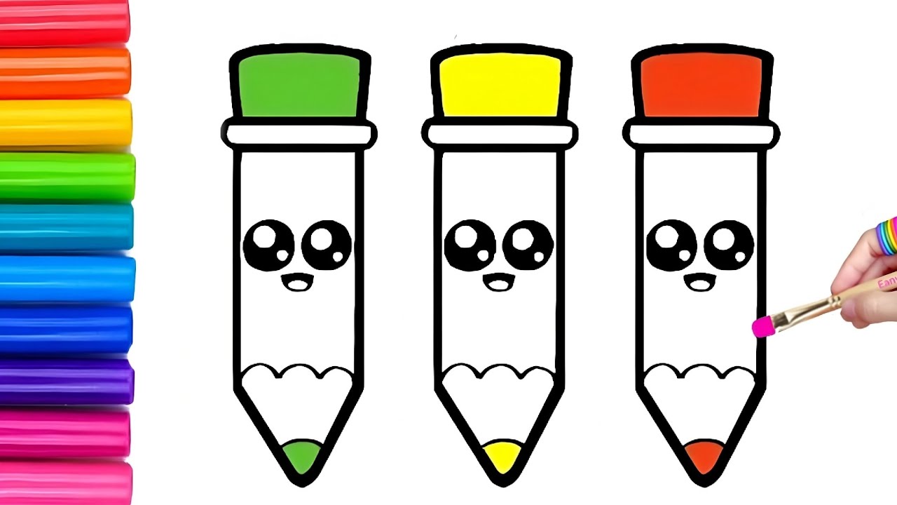 HOW TO DRAW PENCIL | Cute Pencil | Pencil Drawing, Painting and ...