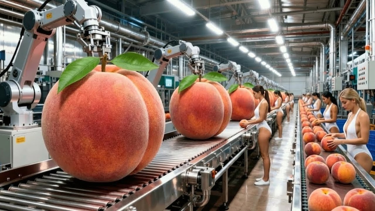 Inside a Modern Peach Juice Factory: From Raw Peaches to Bottled ...