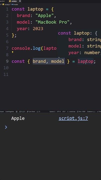 Object Destructuring In Javascript Day 69 Of 45 Days Javascript