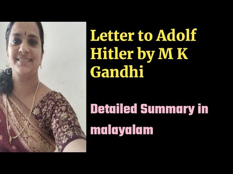 Letter to Adolf Hitler by M K Gandhi - YouTube