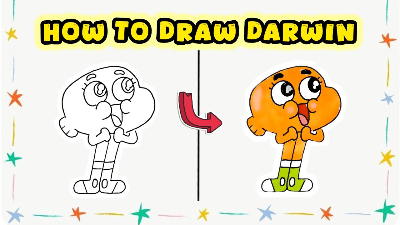 How to Draw Darwin Watterson from The Amazing World of Gumball Easily ...