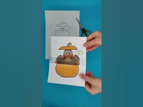 Turkey Jumping Out of a Pumpkin - Thanksgiving Craft - YouTube