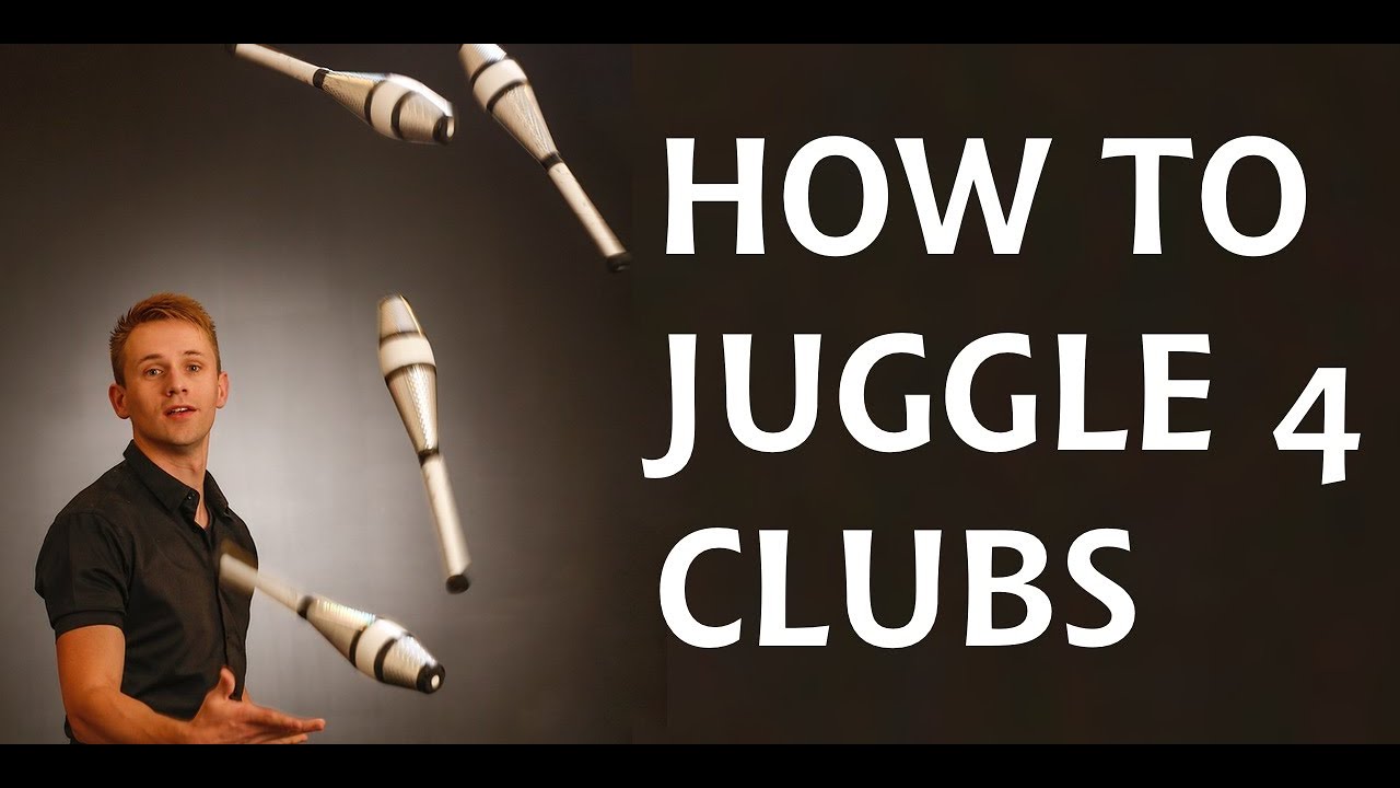 How to Juggle 4 Clubs (Intermediate Tutorial) - YouTube