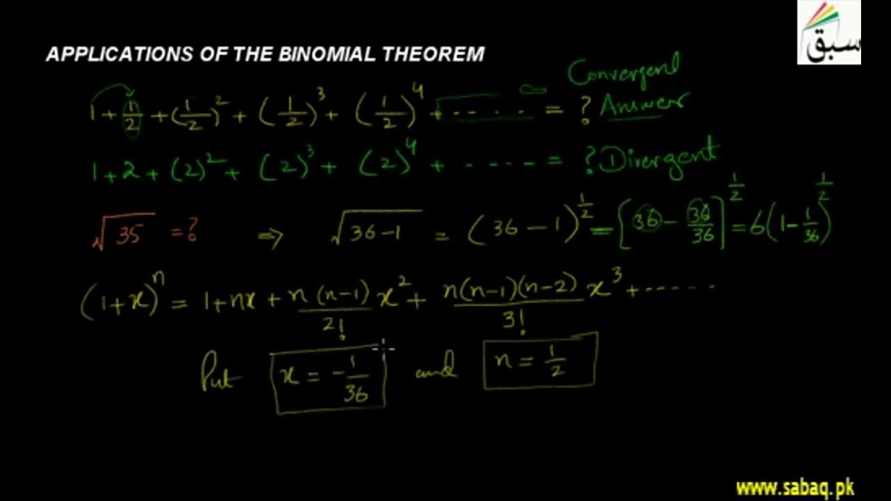 Applications of the Binomial Theorem, Math Lecture | Sabaq.pk | - YouTube