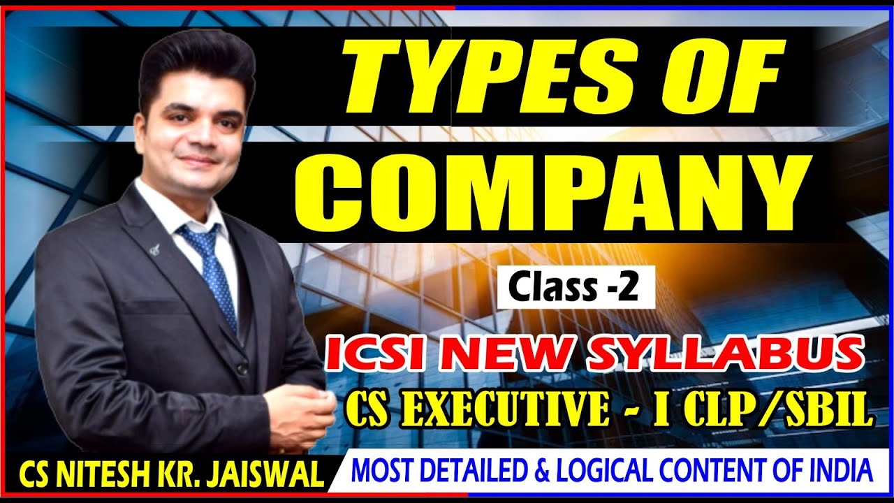 TYPES OF COMPANY CLASS-2 | CLP / SBIL NEW SYLLABUS CS EXECUTIVE | BY CS ...