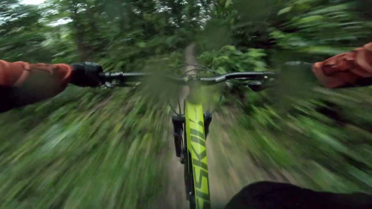 Mountain biking in the rain but I cant see - YouTube