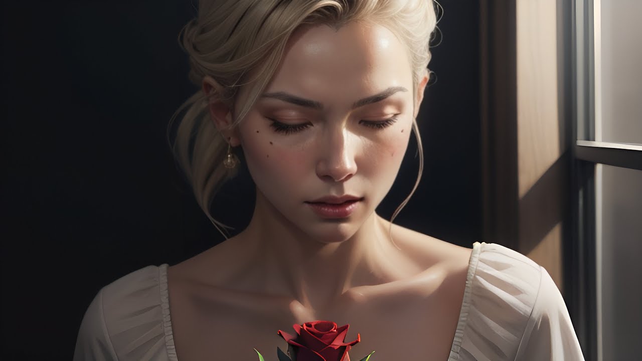 A Girl Playing With A Rose - YouTube