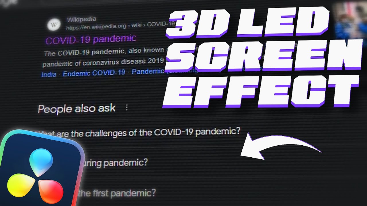 Clean 3D LED Screen Effect in Da Vinci Resolve - YouTube