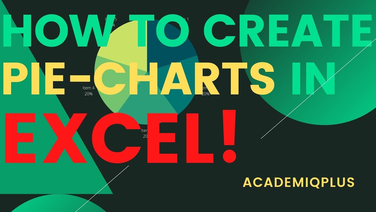 How To Create Pie charts In Excel ACADEMIQPLUS YouTube How To Create Pie charts In Excel ACADEMIQPLUS YouTube