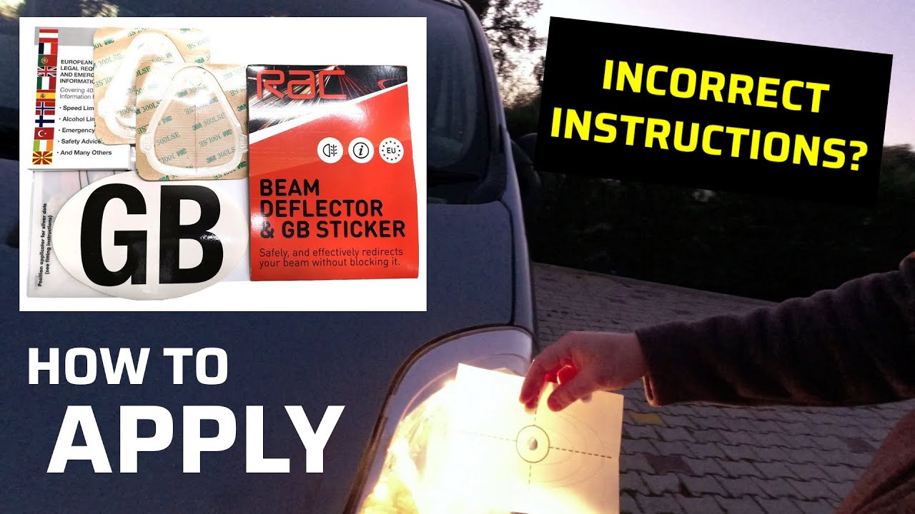 How to apply GB Headlight Beam Deflector Kit for driving in Europe ...