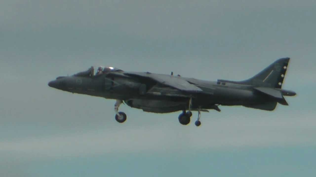 Harrier Hovering at Andrews JSOH 2012 - YouTube