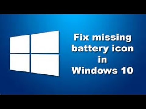 HOW TO ENABLE OR DISABLE BATTERY ICON IN WINDOWS 10 - YouTube