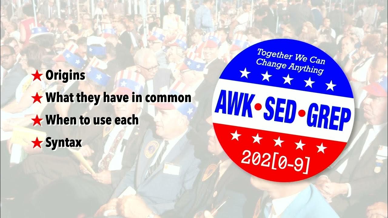 Awk, sed, grep: Together, we can change anything! – William Smith - YouTube