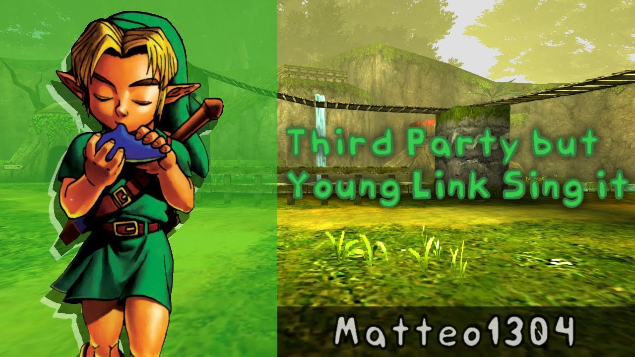 FNF Third Party But Young Link Sing it - YouTube