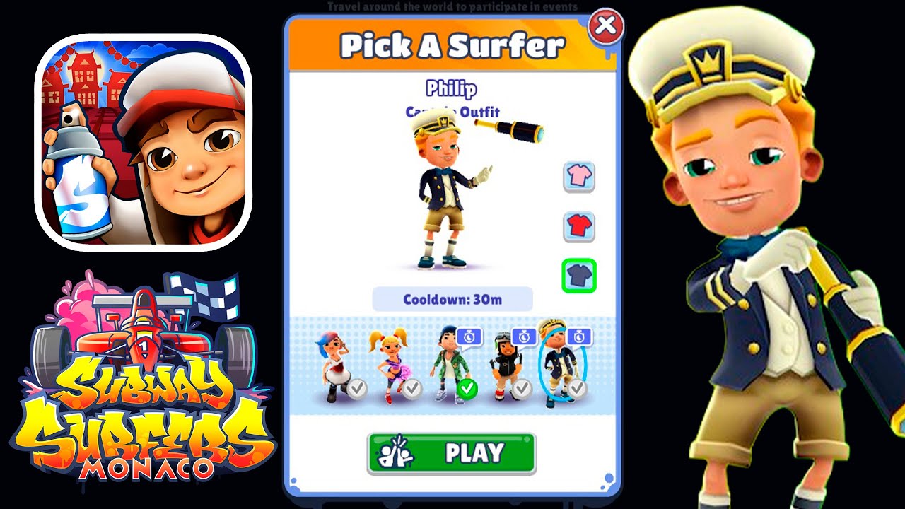 Subway Surfers TAG TEAM MONACO 2022 | PHILIP CAPTAIN OUTFIT - YouTube