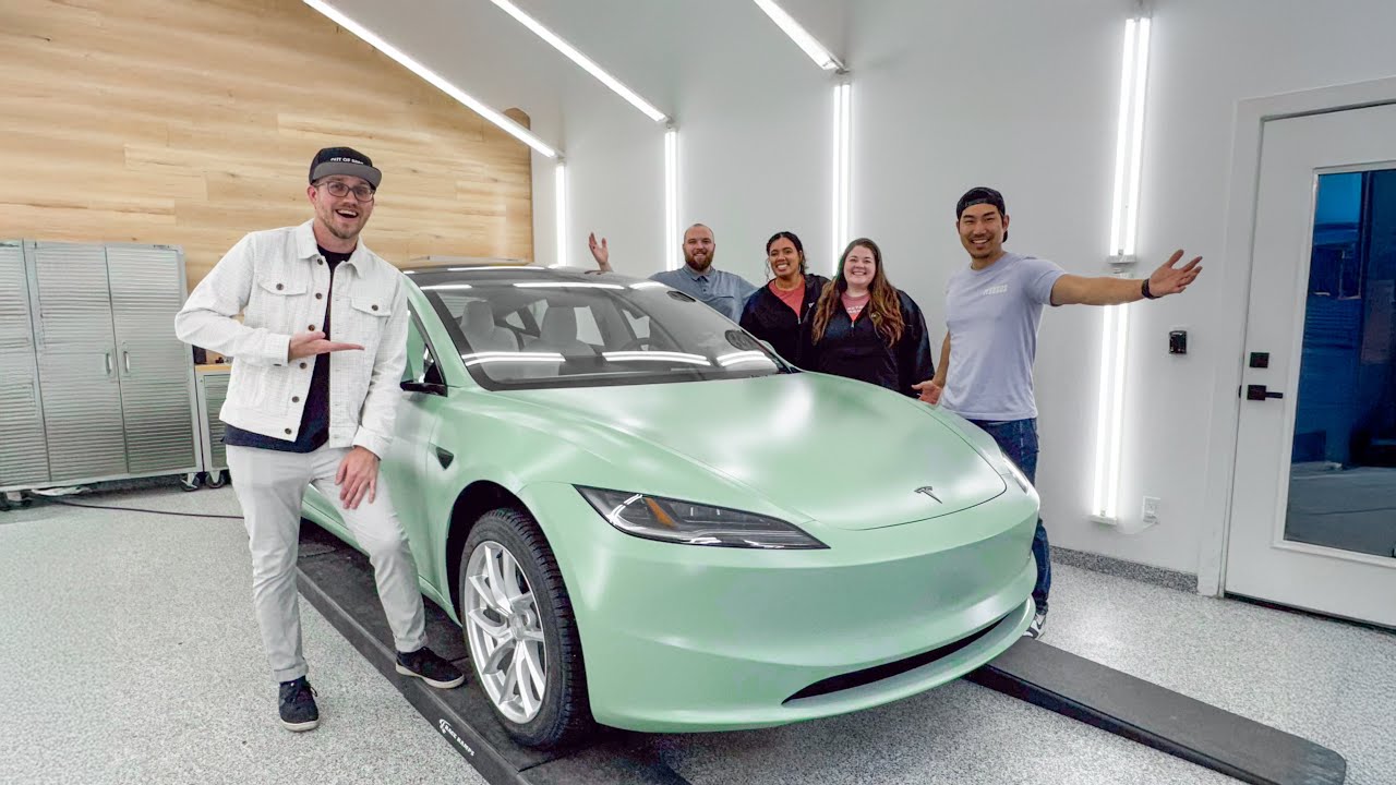 Tesla Model 3 Full Color Change Vinyl Wrap From TESBROS - Bulk Wrapping ...