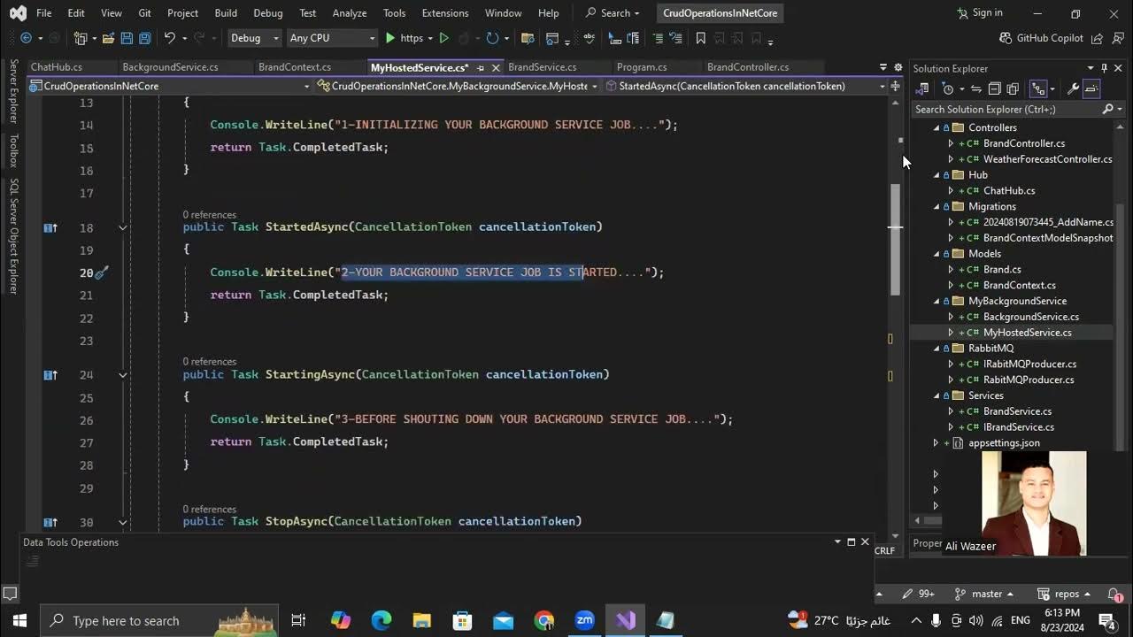 Asp.net core api | Background Service in .Net web Api - YouTube