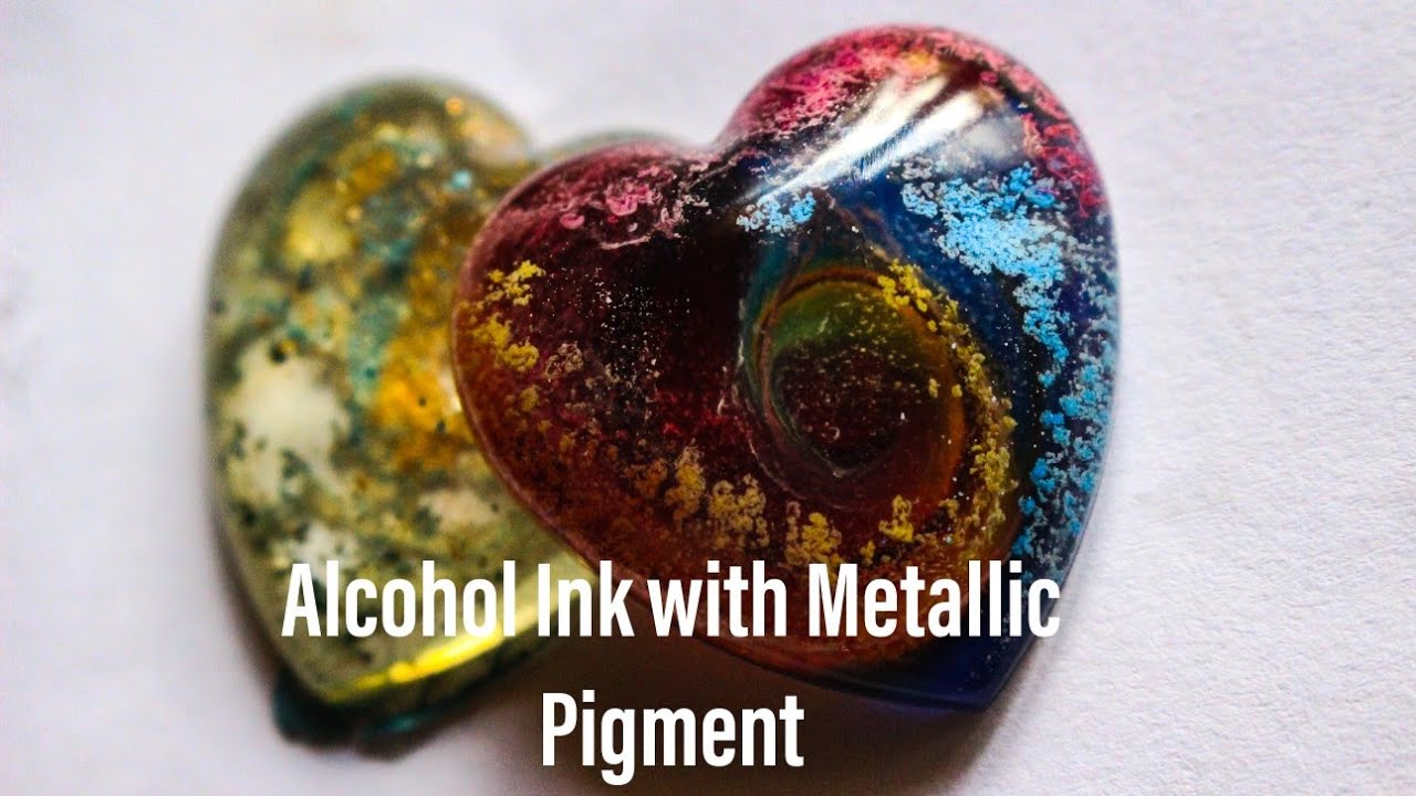 Alcohol ink and Metallic Alcohol ink අතර වෙනස - YouTube