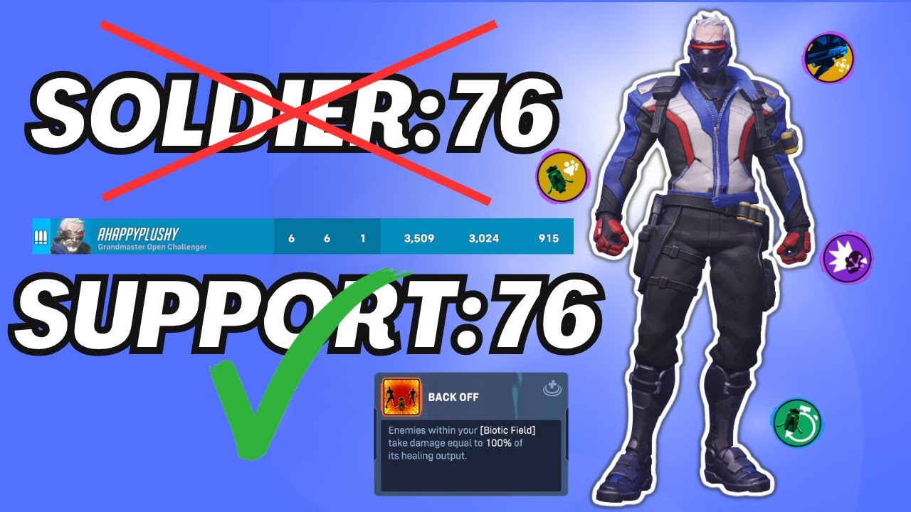 I Turned SOLDIER 76 into SUPPORT 76 in STADIUM... and its BROKEN ...