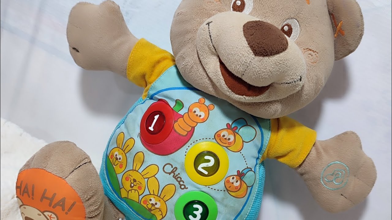 Chicco interactive bear learns how to interact and have fun - YouTube