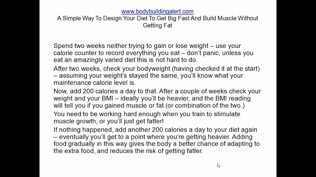 How To Design A Diet To Get Big Fast pptx mp4 YouTube how-to-design-a-diet-to-get-big-fast-pptx-mp4-youtube